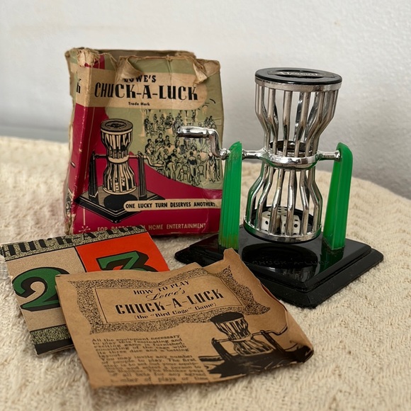 Lowe’s | Games | Vintage Lowes Chuckaluck Table Top Dice Game With ...